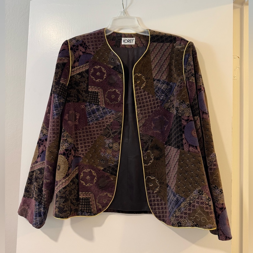 Koret Vintage Women's Patchwork Micro Velvet Jacket B… - Gem